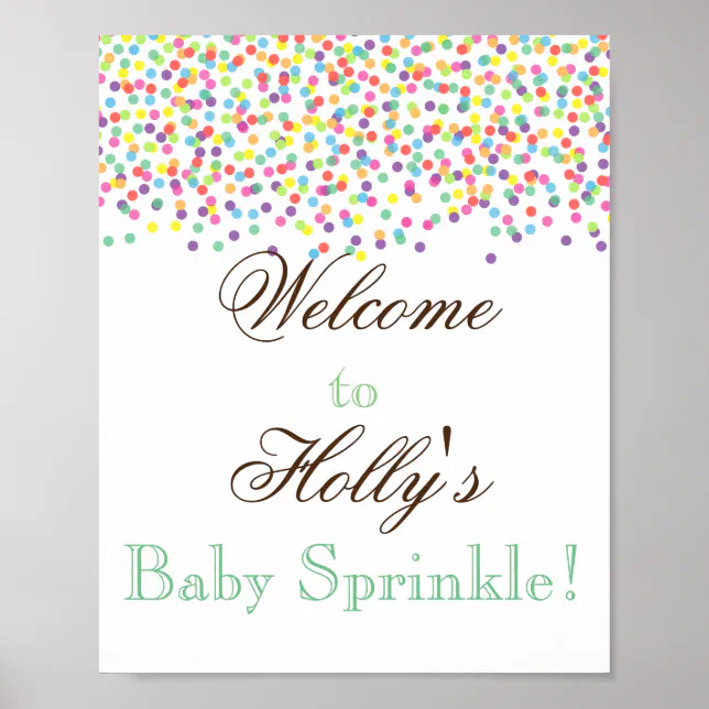 Baby Sprinkle Welcome Sign | Zazzle