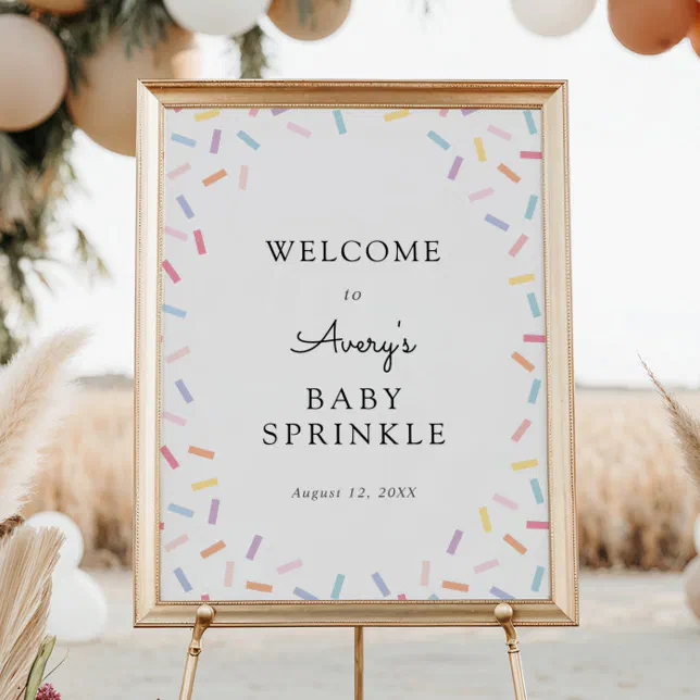 Baby Sprinkle Welcome Sign | Zazzle