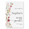Baby Sprinkle Welcome Sign Floral | Zazzle