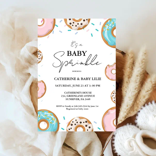 Baby Sprinkles Gender Neutral Baby Shower Invitation | Zazzle