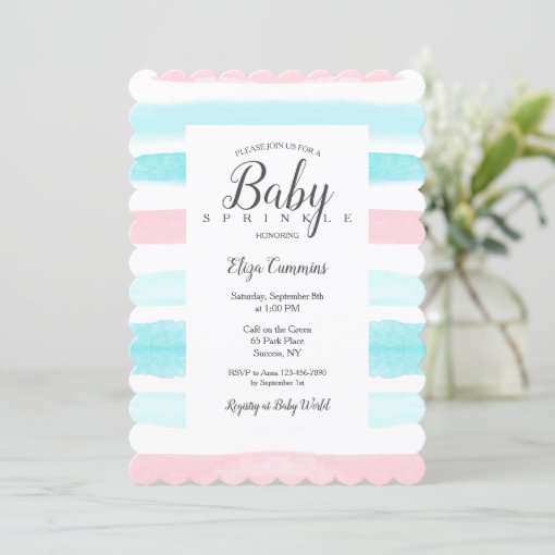 Baby Stripes Shower Invitation | Zazzle