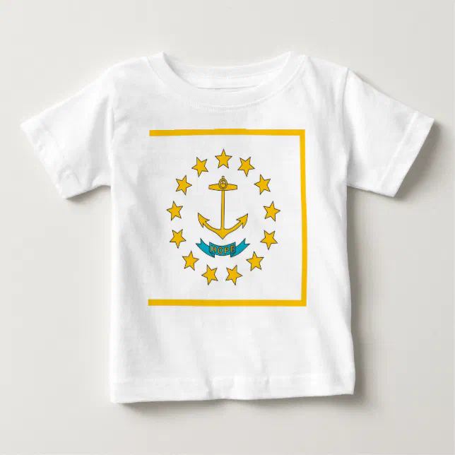 Baby T Shirt with Flag of Rhode Island | Zazzle