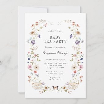 Baby Tea Party Shower Invitation | Zazzle
