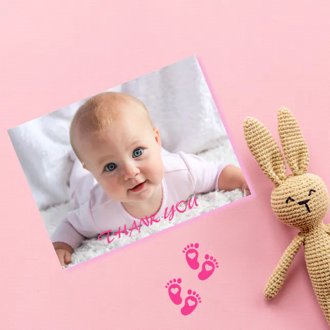 Baby Thank You Photo Postcard | Zazzle