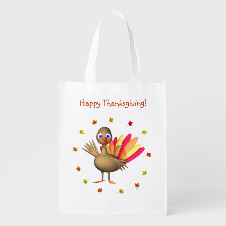 Baby Thanksgiving Turkey Reusable Grocery Bag | Zazzle