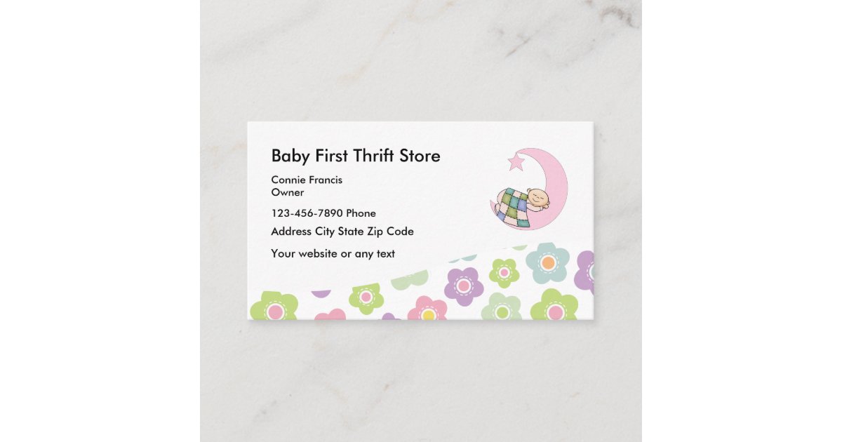 Baby Thrift Store Business Card | Zazzle