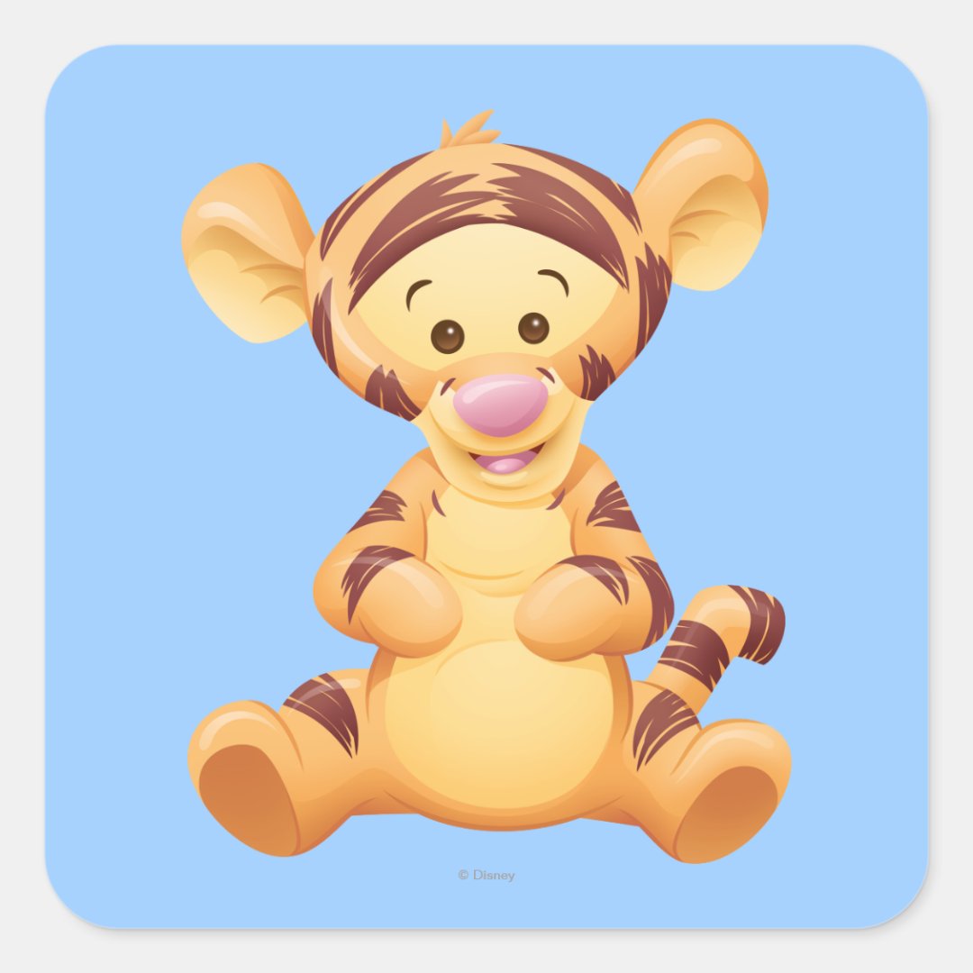 Baby Tigger Square Sticker | Zazzle