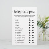 Baby traits game Baby Shower party Game card | Zazzle