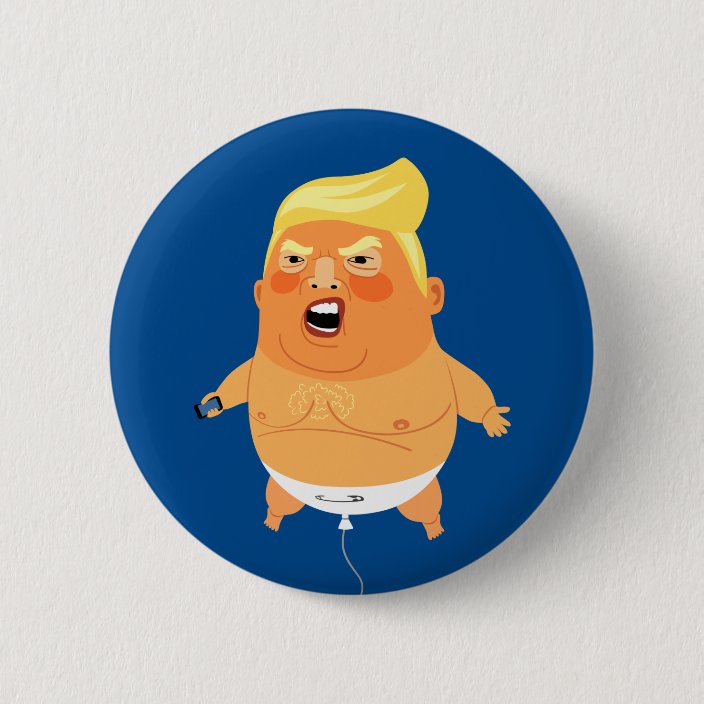 Baby Trump Balloon Funny Button | Zazzle.com