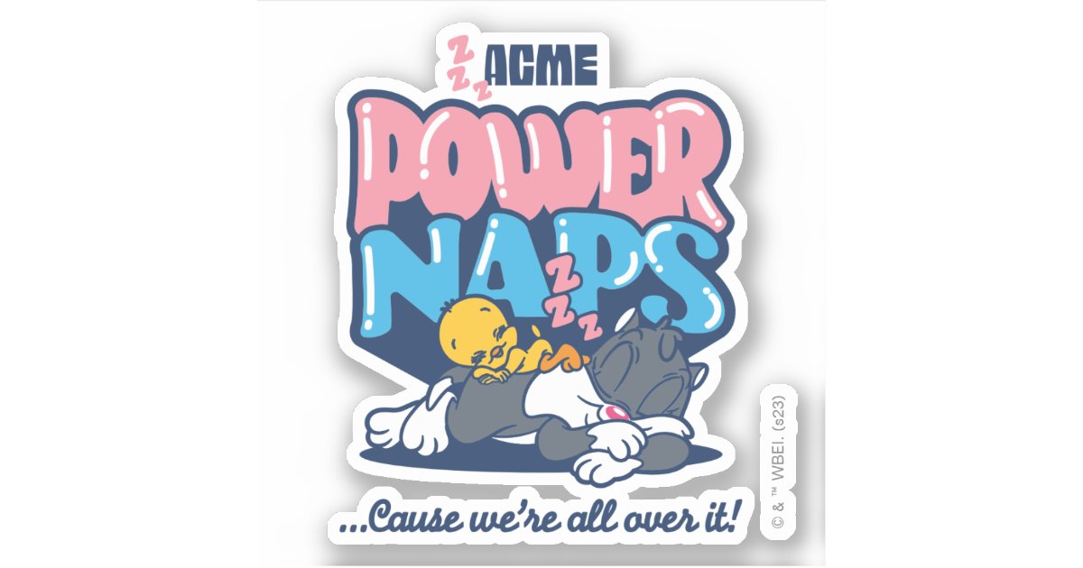 Baby TWEETY™ & SYLVESTER™ Power Naps Sticker | Zazzle