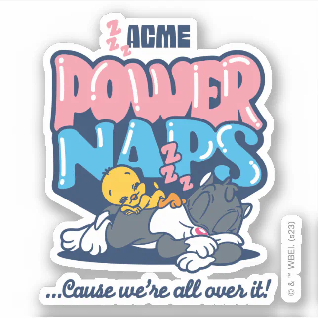 Baby TWEETY™ & SYLVESTER™ Power Naps Sticker | Zazzle