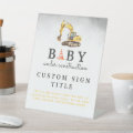 Baby Under Construction Boy Baby Shower Table Sign | Zazzle