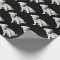 Baby White Pitbull Puppy Wrapping Paper | Zazzle