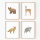 Baby Woodland Animals Nursery Decor Set of 4 | Zazzle