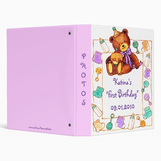 Baby's 1st. Birthday Photo Album Avery Binder | Zazzle.com