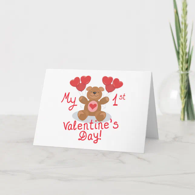 Baby's 1st Valentine's Day Card | Zazzle