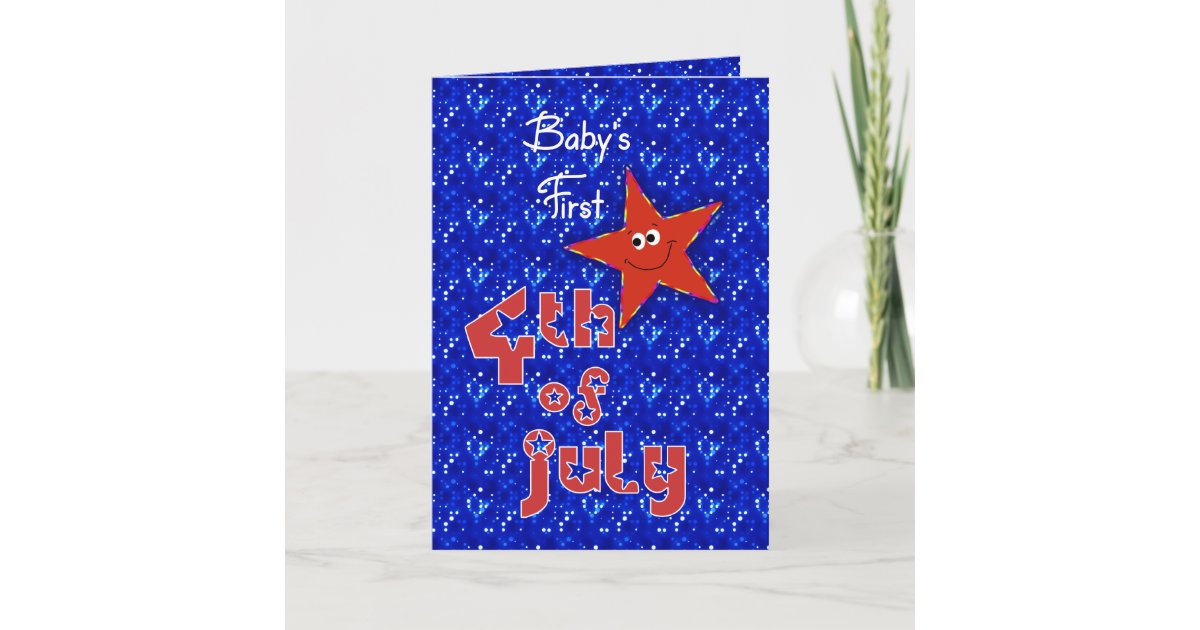 Baby's First 4th of July Card | Zazzle