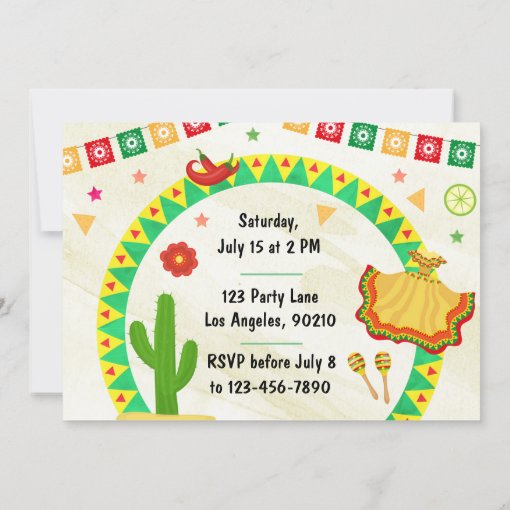 Baby's First Birthday Fiesta Party invitation | Zazzle