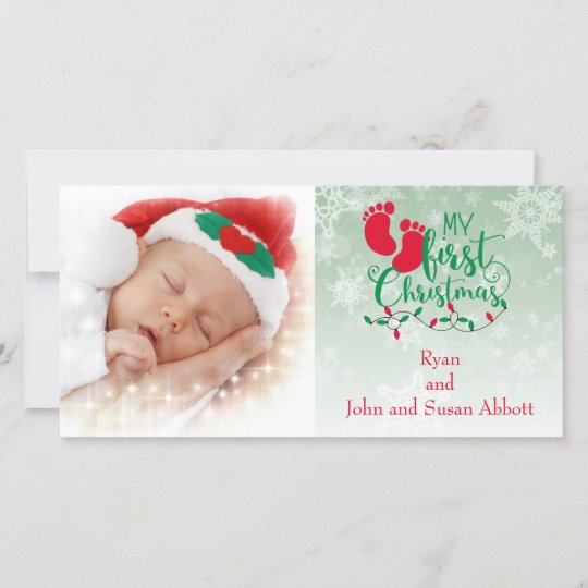 Baby's First Christmas Card | Zazzle.com