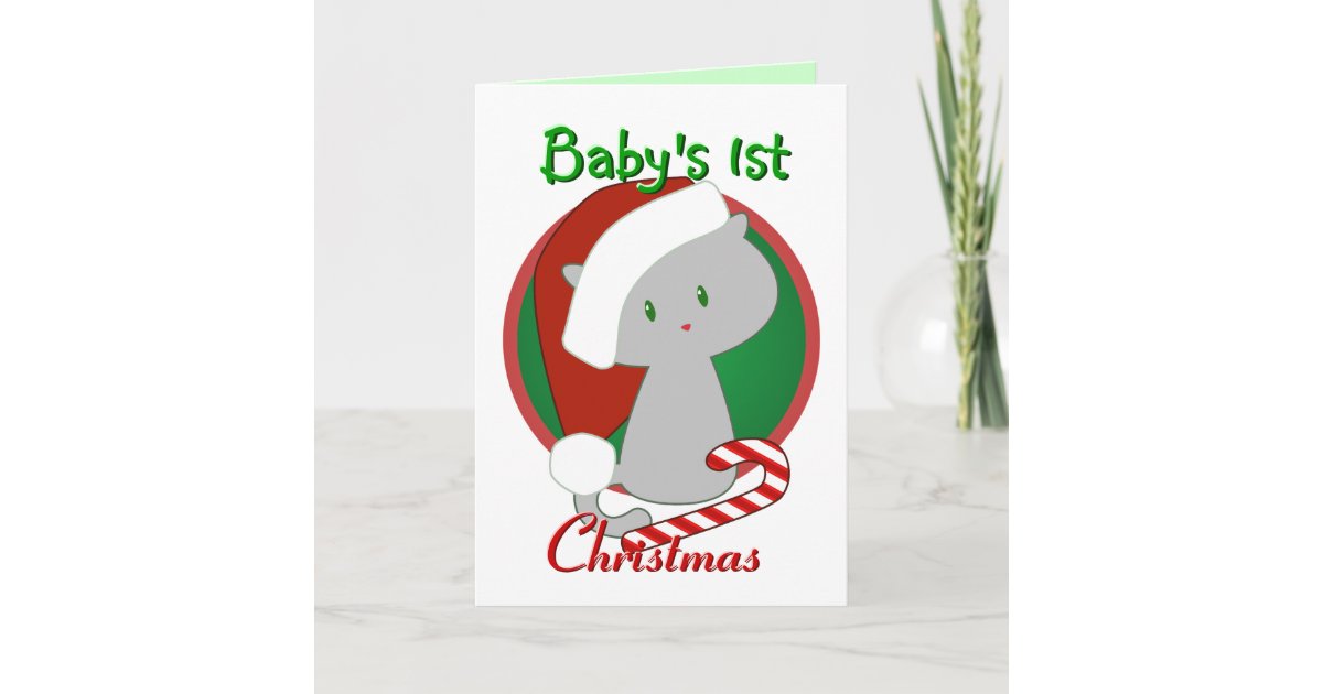 Baby's First Christmas Card | Zazzle