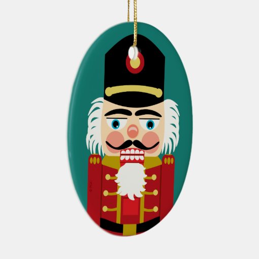 Baby's First Christmas Cute Nutcracker Ceramic Ornament | Zazzle
