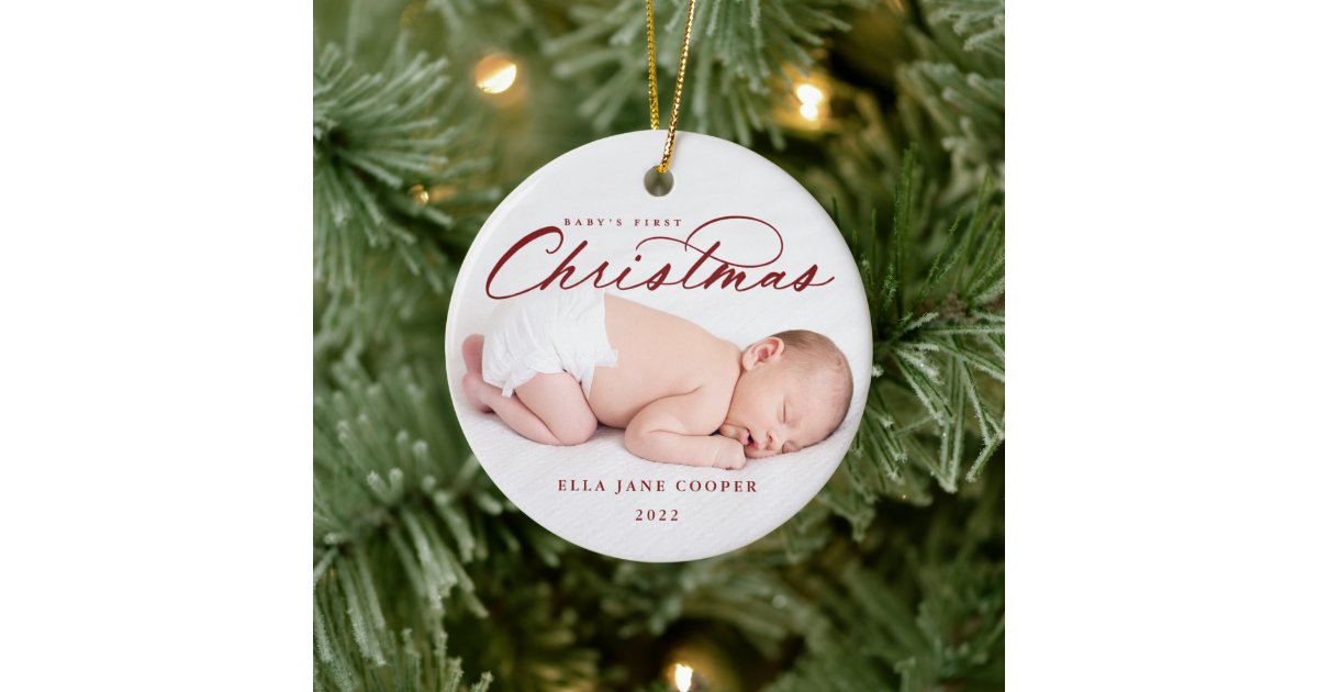 Baby's First Christmas Tree Ornament | Zazzle