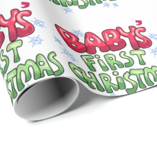 Baby's First Christmas Wrapping Paper | Zazzle