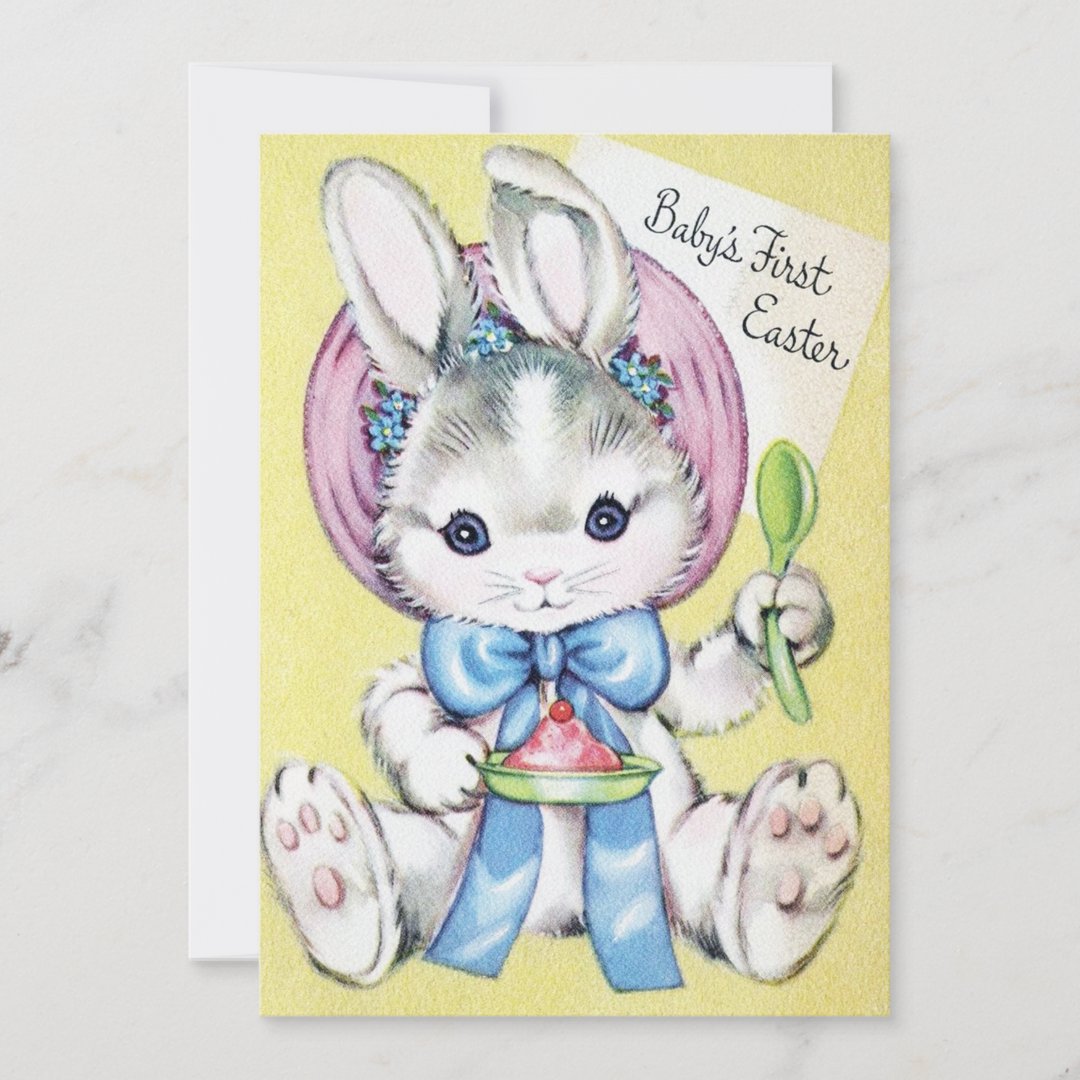 Baby's First Easter add message card | Zazzle
