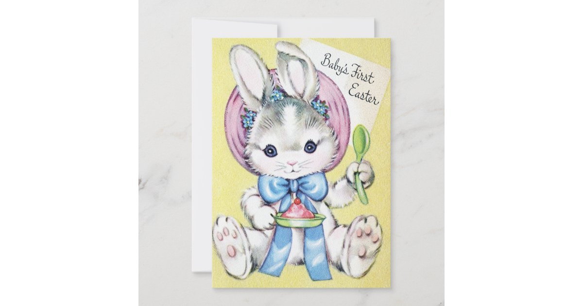 Baby's First Easter add message card | Zazzle
