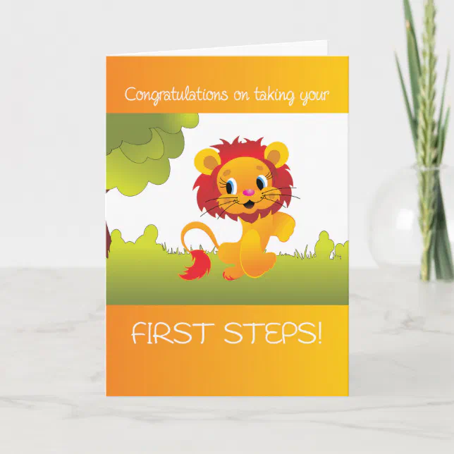 Baby's First Steps, Congratulations on Walking, Cu Card | Zazzle