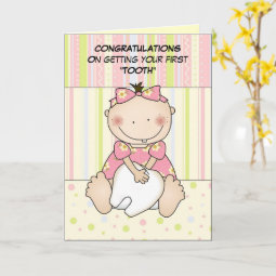 Baby's First Tooth card | Zazzle