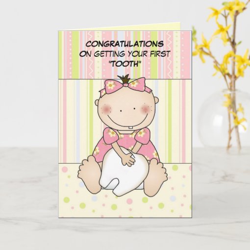 Baby's First Tooth card | Zazzle