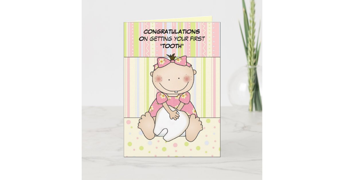 Baby's First Tooth card | Zazzle