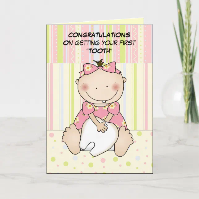 Baby's First Tooth card | Zazzle