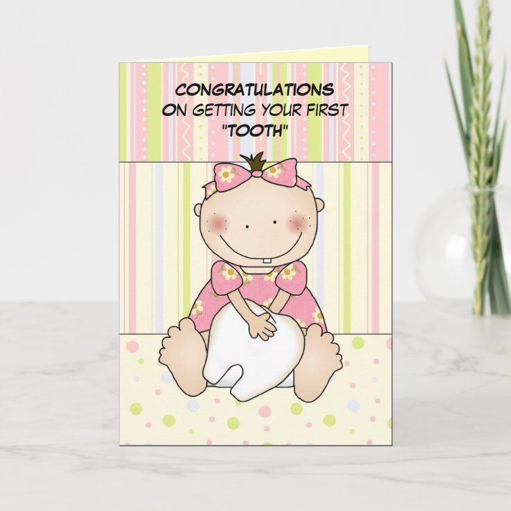 Baby's First Tooth card | Zazzle