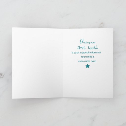 Baby's First Tooth Stars at Night Congratulations Card | Zazzle