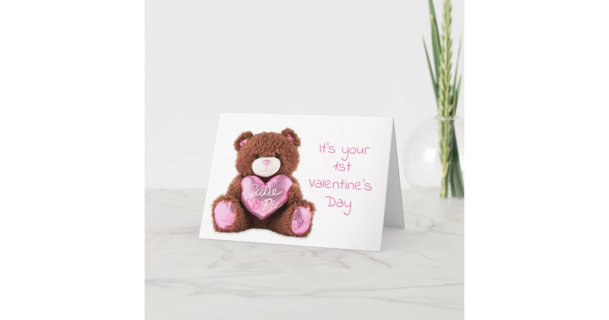 BABY'S "FIRST VALENTINE'S DAY" HOLIDAY CARD | Zazzle