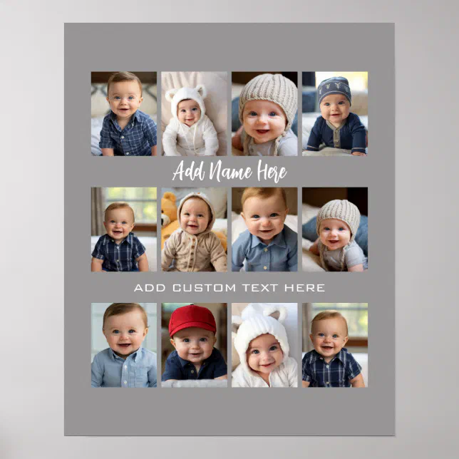 Baby's First Year Poster/Print Collage -can resize Poster | Zazzle
