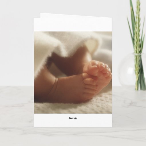Baby's Little Feet Card | Zazzle