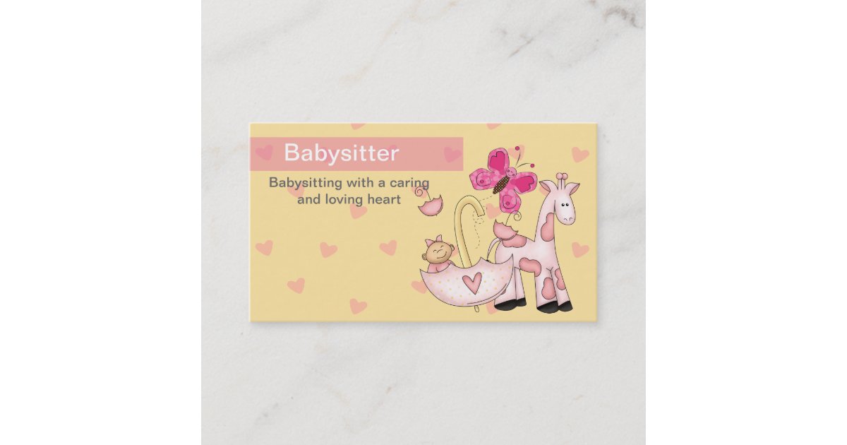 Babysitting Business Cards | Zazzle