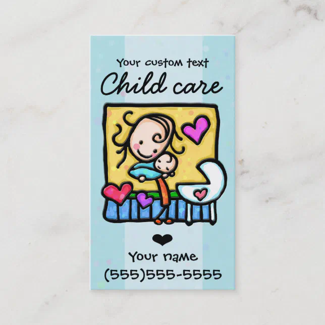 Babysitting Child Care Nanny Daycare 2 Business Card | Zazzle