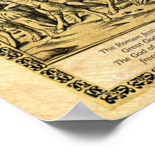 BACCHANALIA, God Bacchus Poster | Zazzle