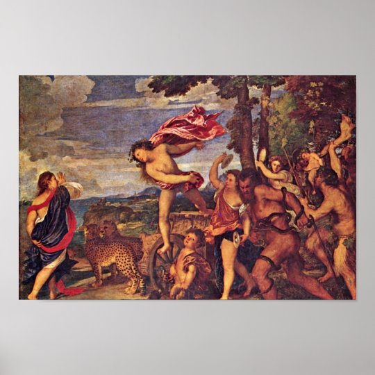Bacchus And Ariadne " By Tizian (Best Quality) Poster | Zazzle.com