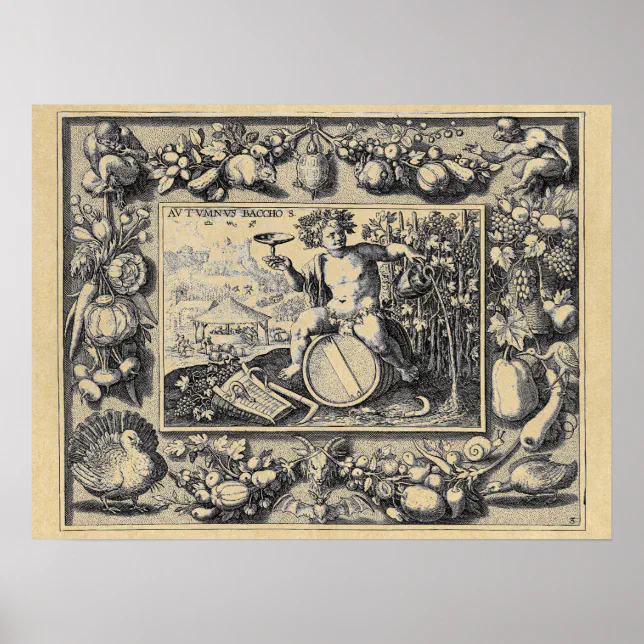 Bacchus God of Wine Poster | Zazzle