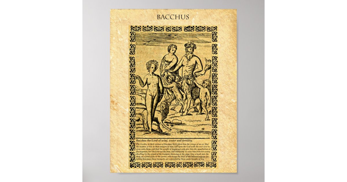 BACCHUS POSTER | Zazzle