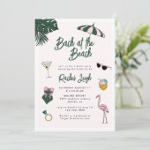 Bach at the Beach Retro Resort Bachelorette Invitation | Zazzle