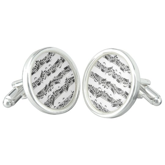 Bach Cello Suite Music Manuscript Cufflinks | Zazzle.com