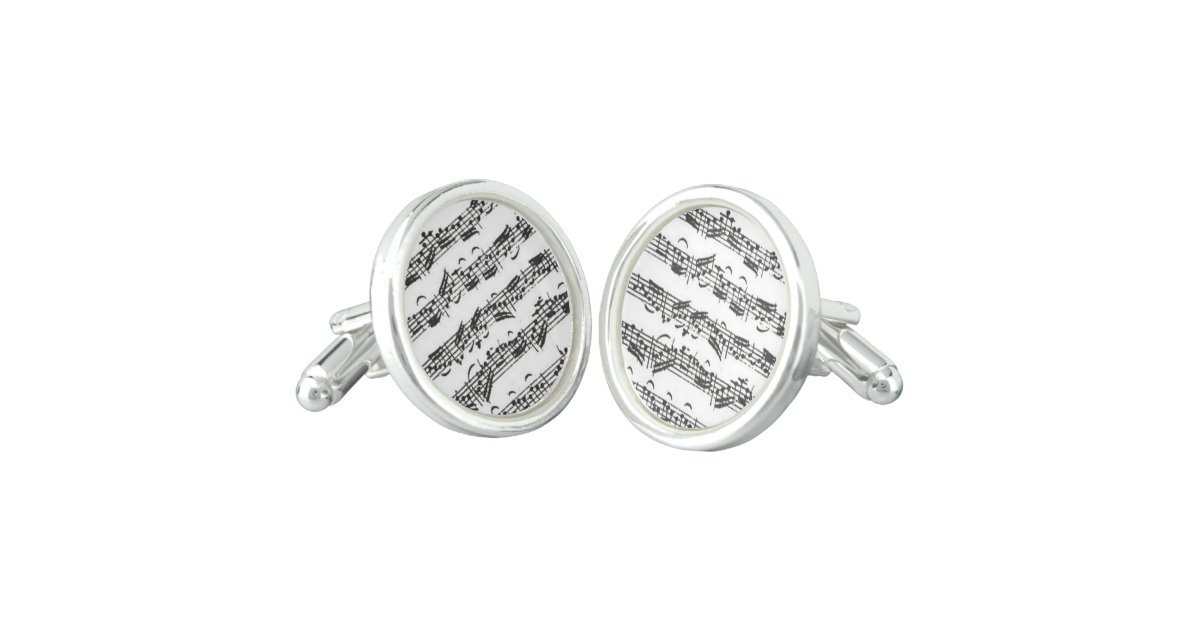 Bach Cello Suite Music Manuscript Cufflinks | Zazzle