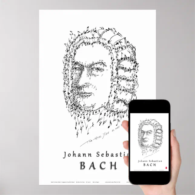 Bach Face the Music Poster | Zazzle
