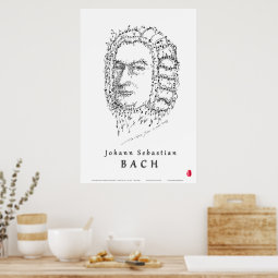 Bach Face the Music Poster | Zazzle